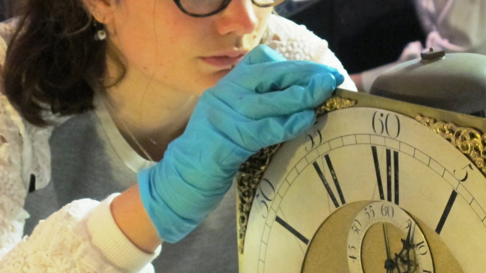 Conservation in action, West Dean College students work at the Foundling Museum