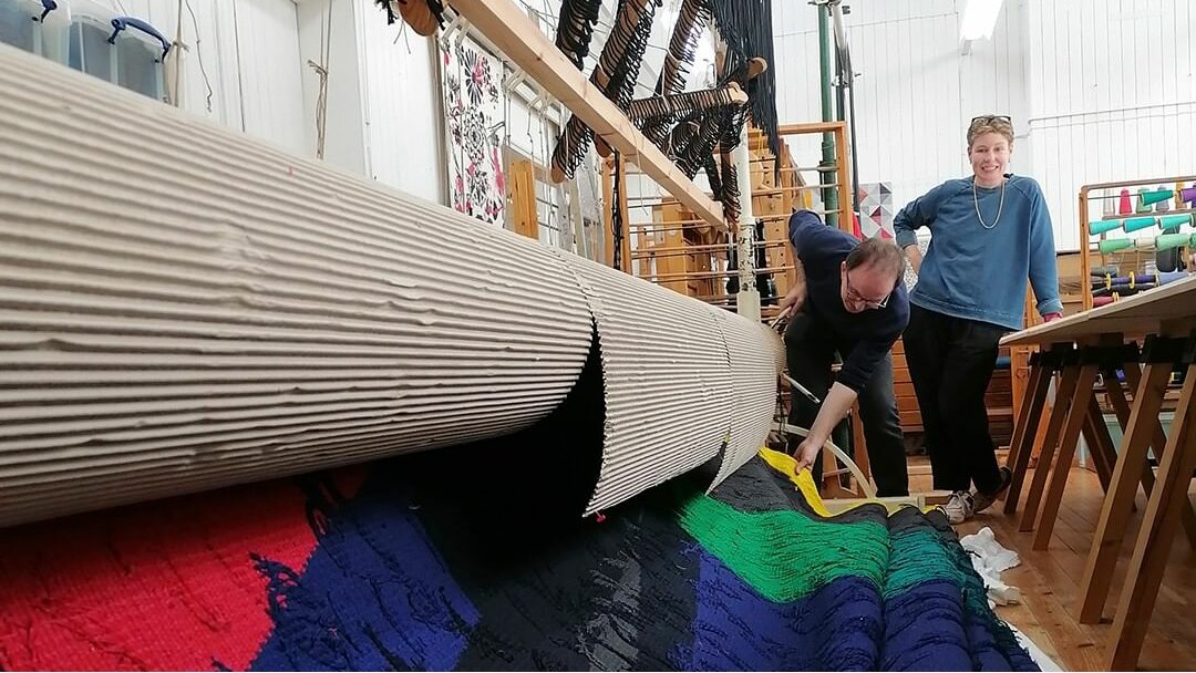 West Dean Tapestry Studio works on Eva Rothschild commission